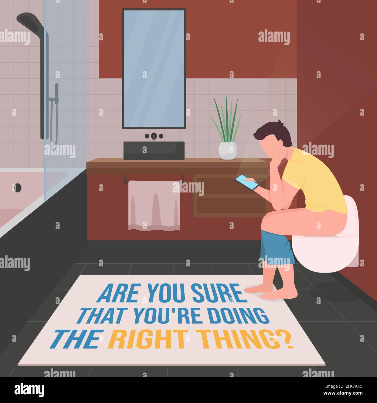 Digital addiction social media post mockup Stock Vector Image & Art - Alamy