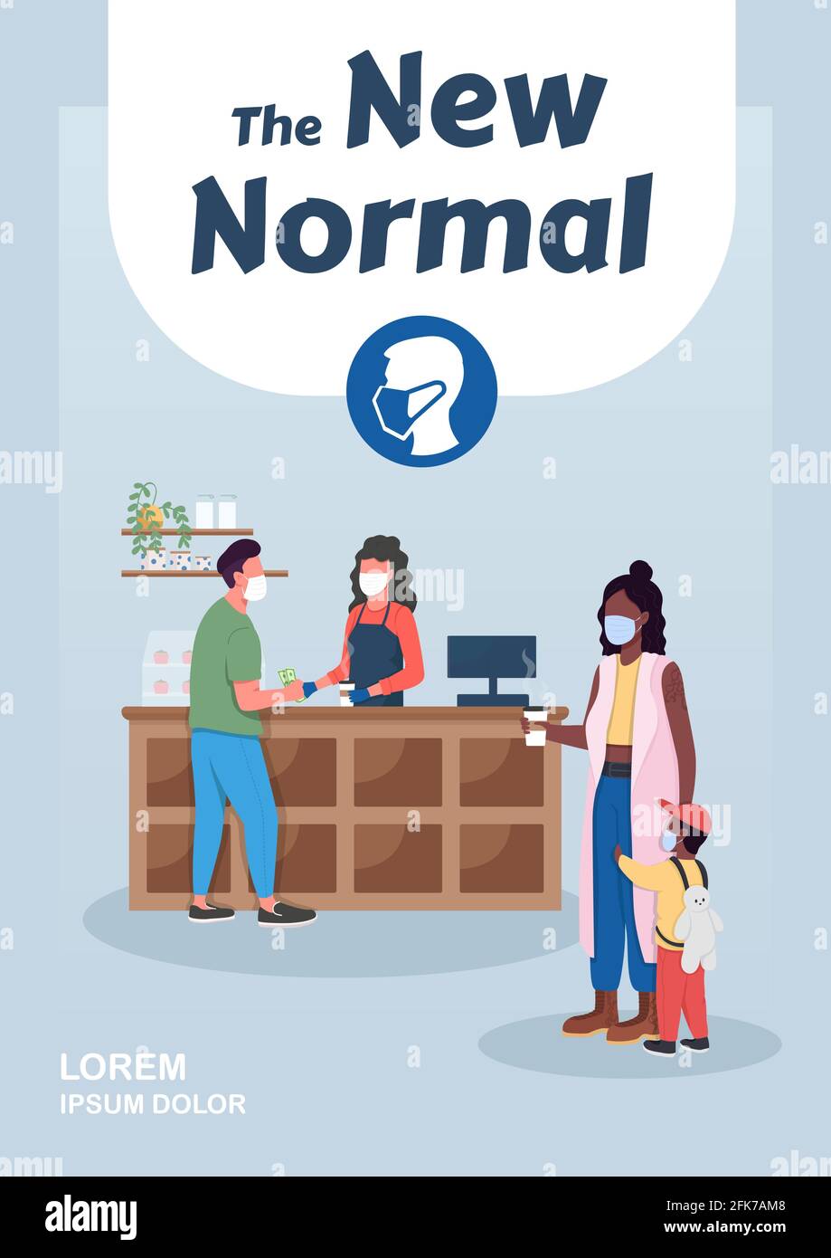 New normal poster flat vector template Stock Vector Image & Art - Alamy