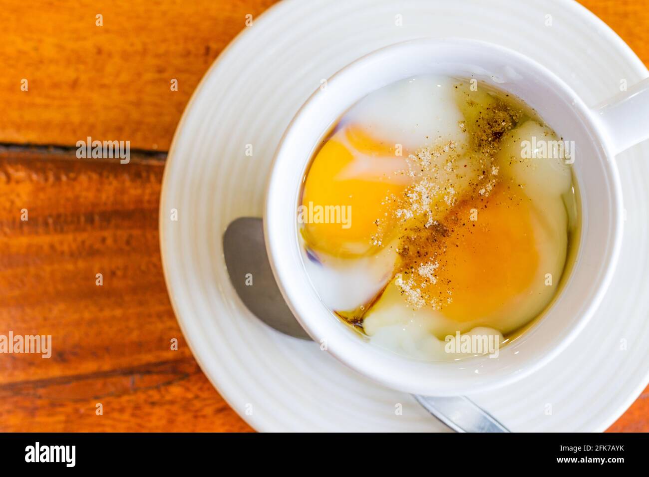 Half boiled egg salt pepper hi-res stock photography and images - Alamy