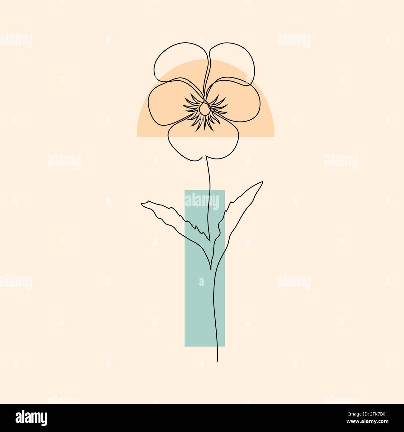 Flower and geometric shapes Stock Vector Image & Art - Alamy