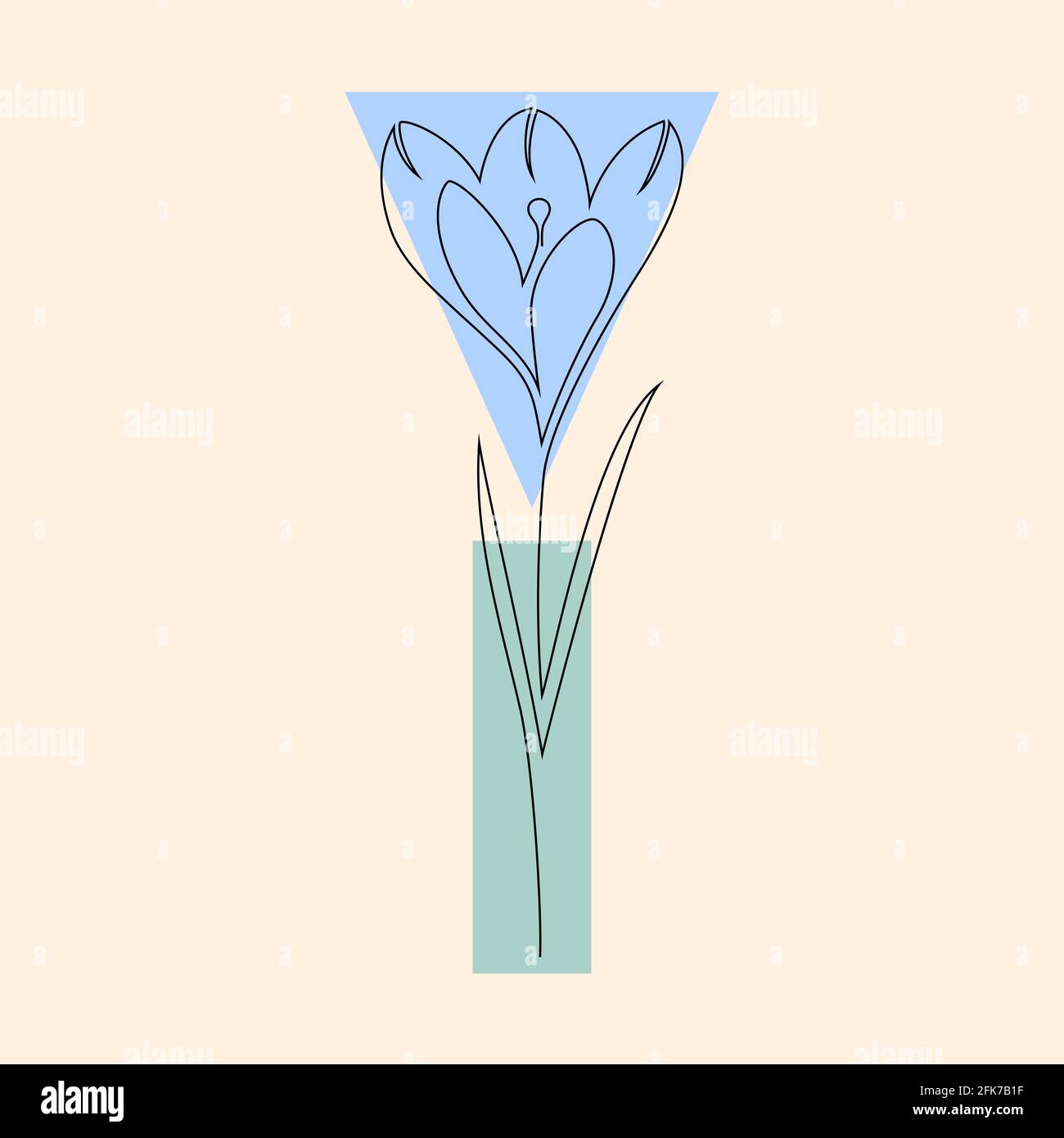 Flower and geometric shapes Stock Vector Image & Art - Alamy