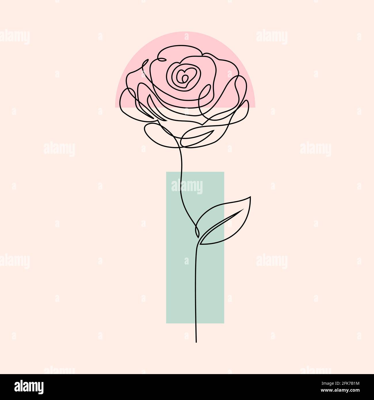 Flower and geometric shapes Stock Vector Image & Art - Alamy