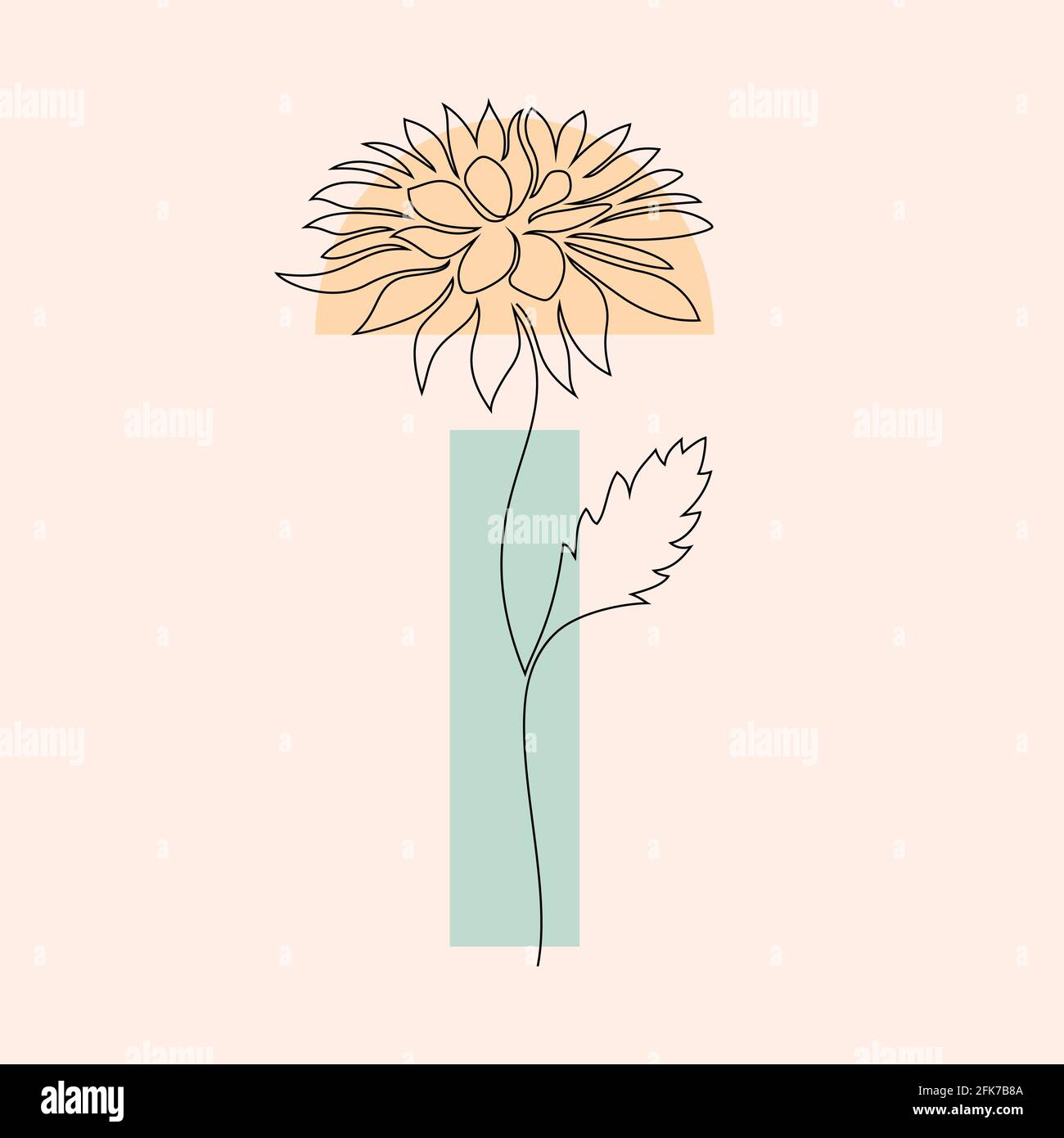 One line minimal shapes Stock Vector Images - Alamy