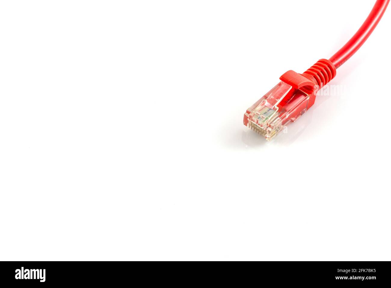 Connections of red network cable red lan cable background Stock Photo ...