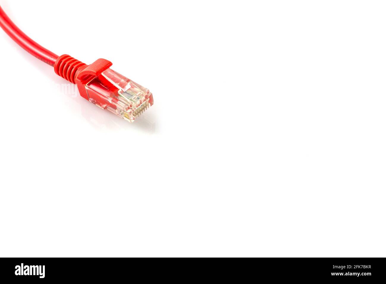 Connections of red network cable red lan cable background Stock Photo ...