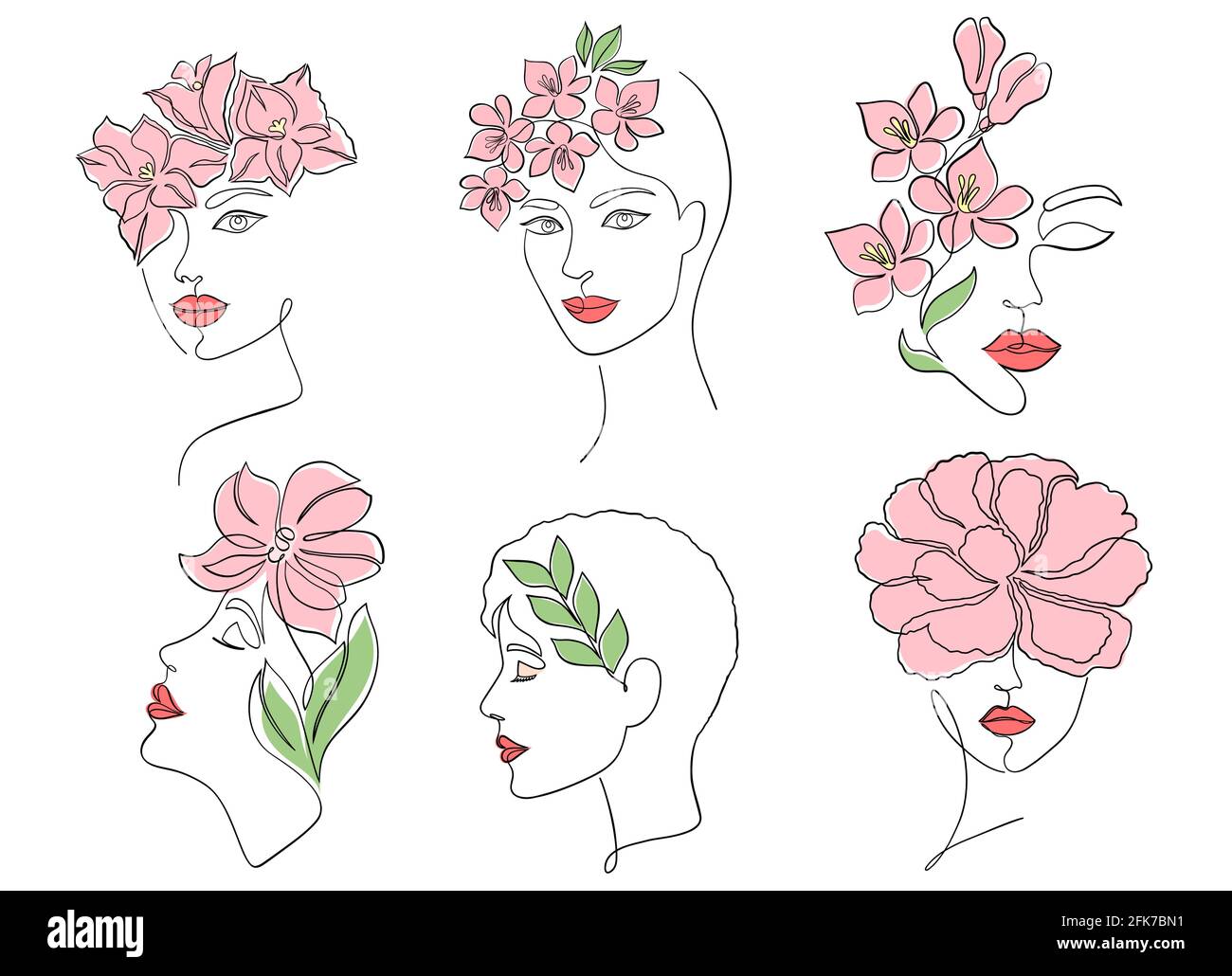 Collection of women faces Stock Vector Image & Art - Alamy