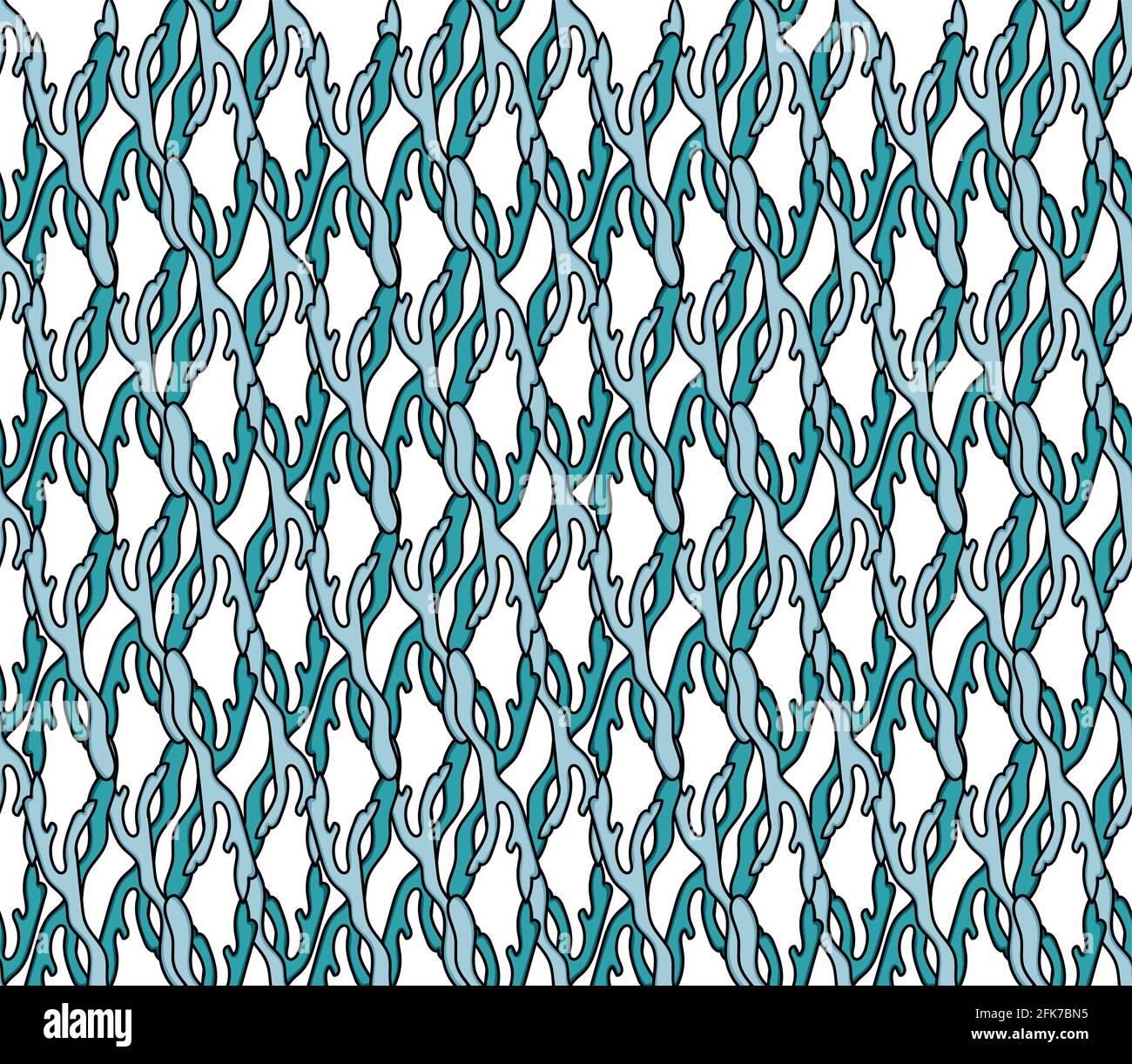 Beautiful vector seaweed sea world seamles pattern Stock Vector Image ...