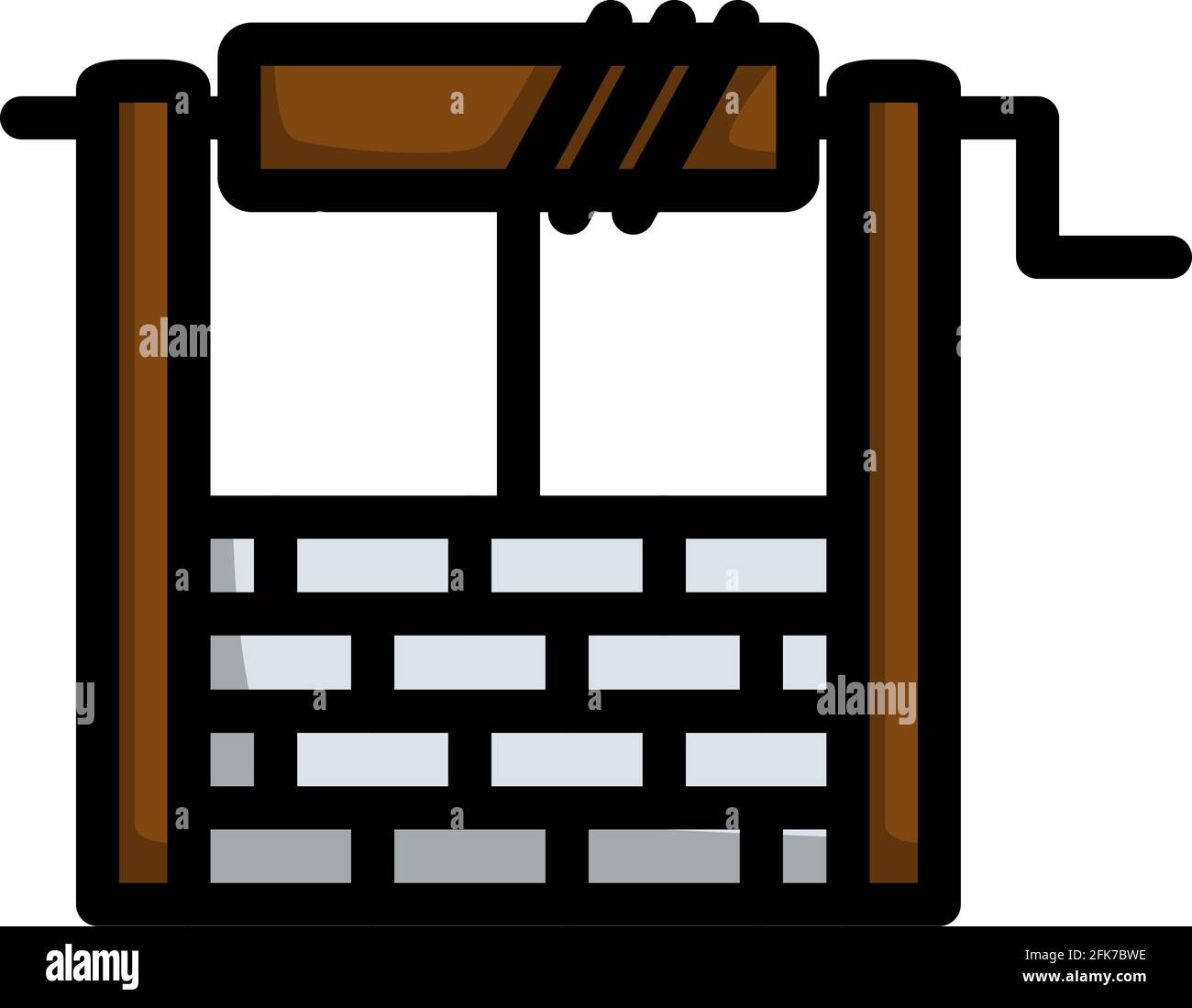Well Icon. Editable Bold Outline With Color Fill Design. Vector ...