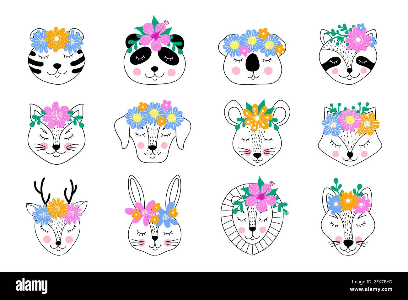 Collection of hand drawn animals Stock Vector Image & Art - Alamy