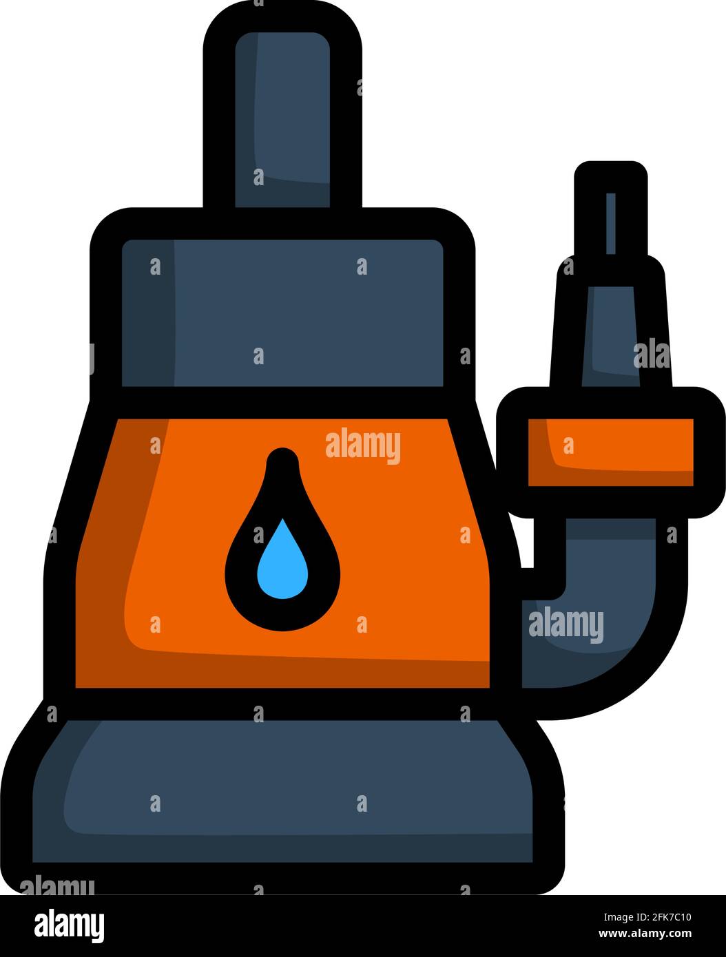 Submersible Water Pump Icon. Editable Bold Outline With Color Fill ...