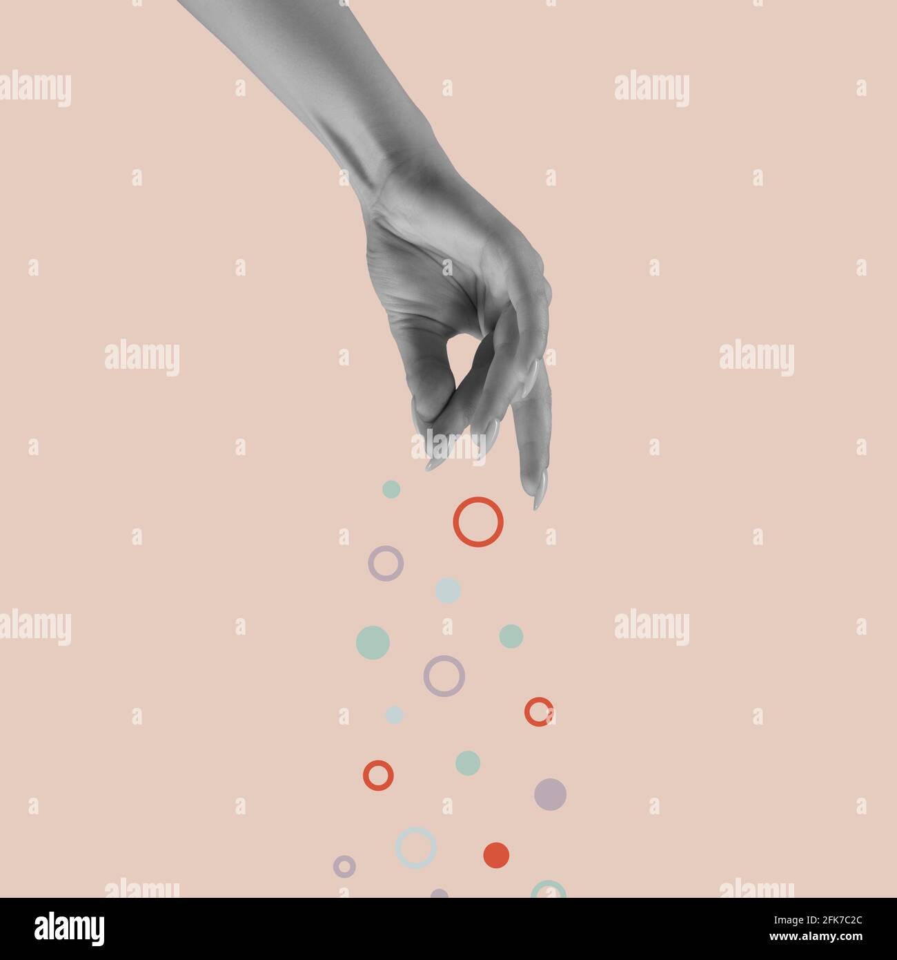 Modern design, contemporary art collage. Inspiration, idea, trendy ...