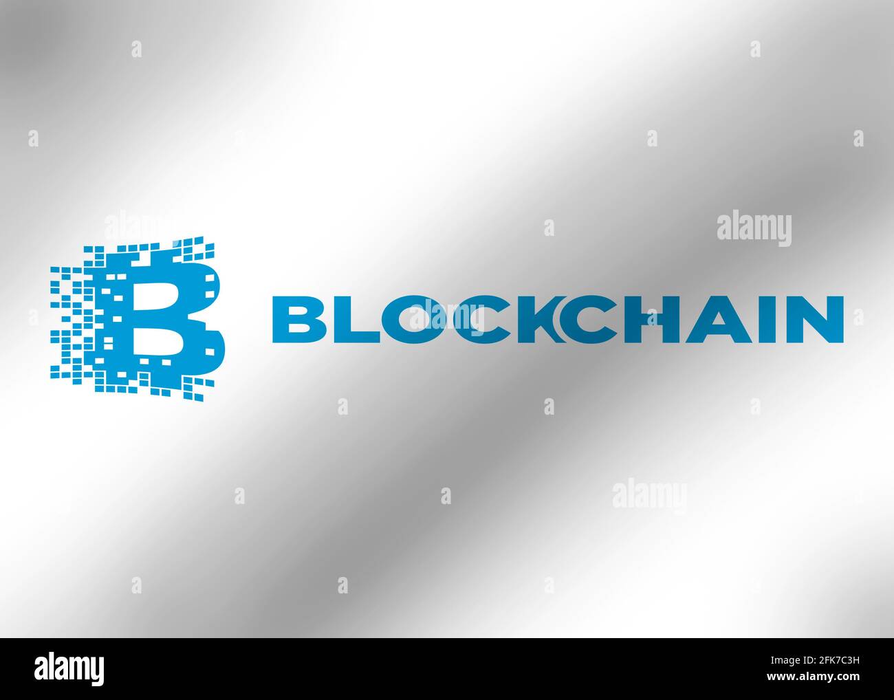 Blockchain Bitcoin logo Stock Photo - Alamy