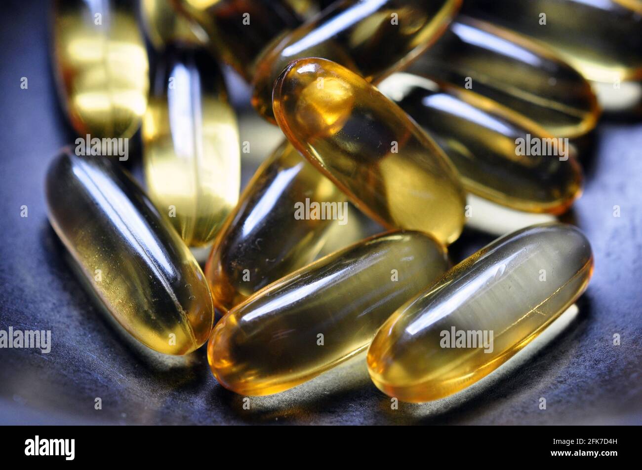 Cod Liver Oil Capsules Stock Photo - Alamy