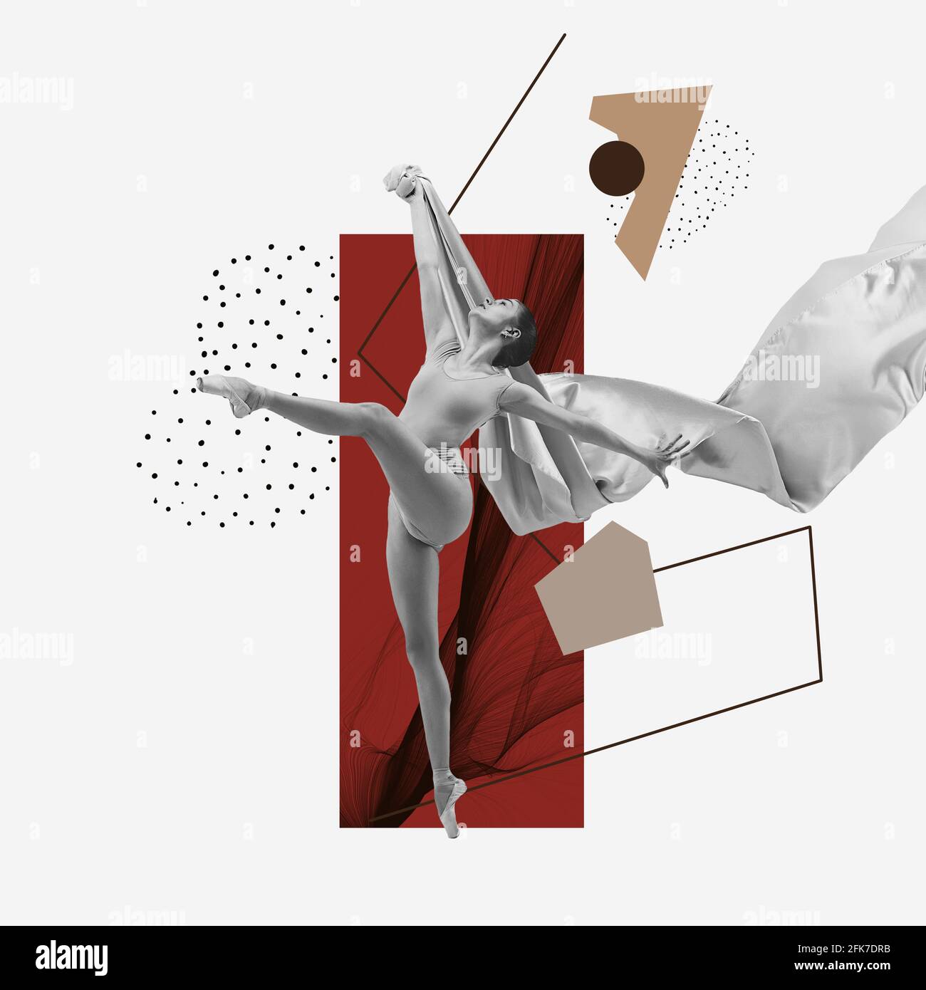 Modern design, contemporary art collage. Inspiration, idea, trendy ...
