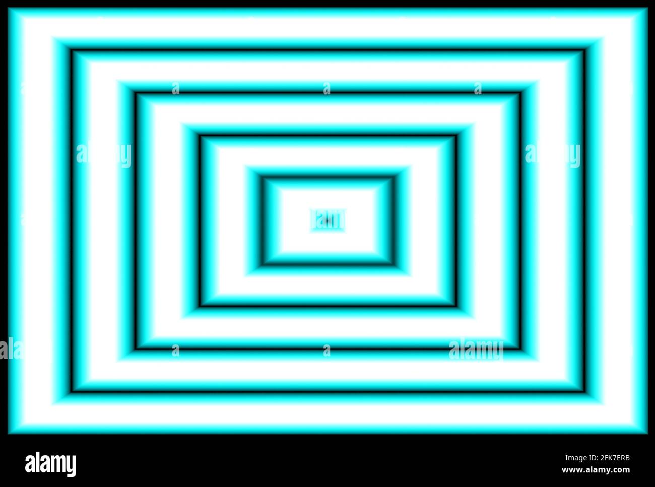 Electric Blue and Black Multiple Layers Square Frame on White ...