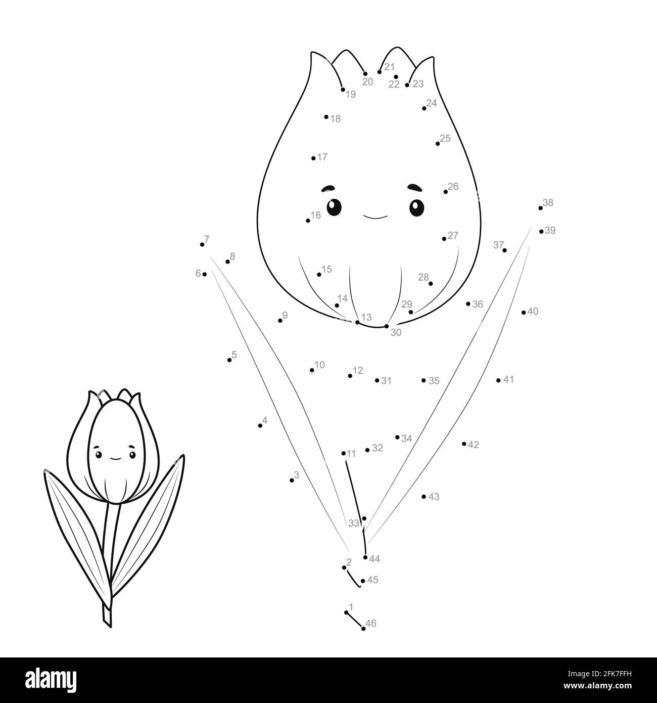 Connect The Dots Flower Black and White Stock Photos & Images - Alamy