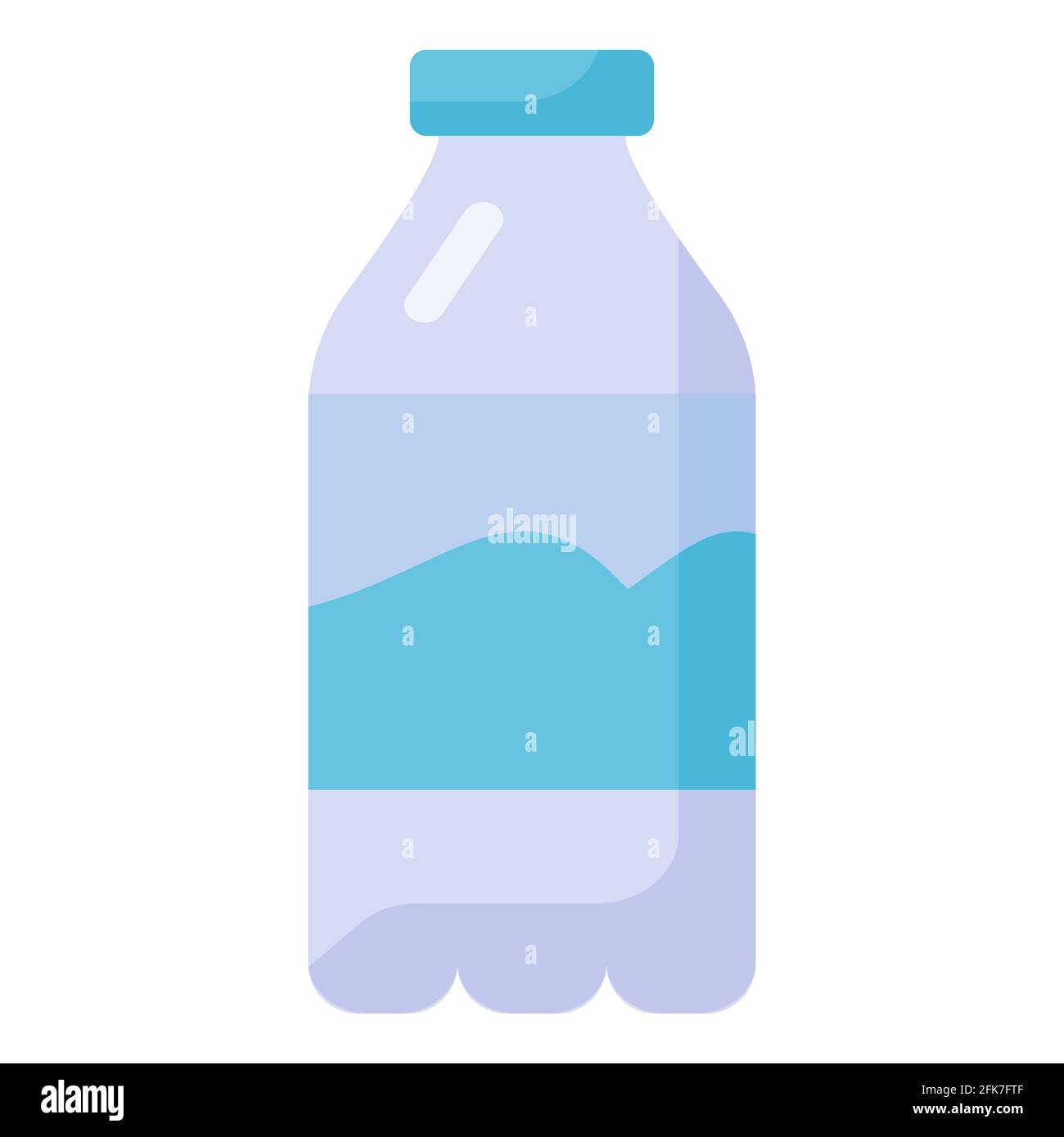 water mineral bottle single isolated icon with flat style vector ...