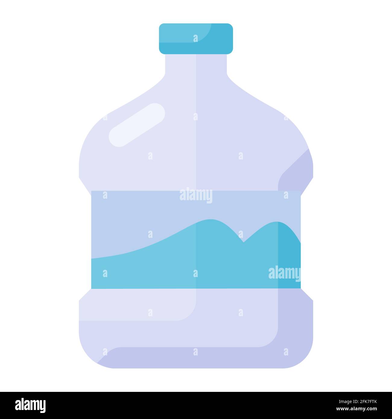 water gallon mineral single isolated icon with flat style vector ...