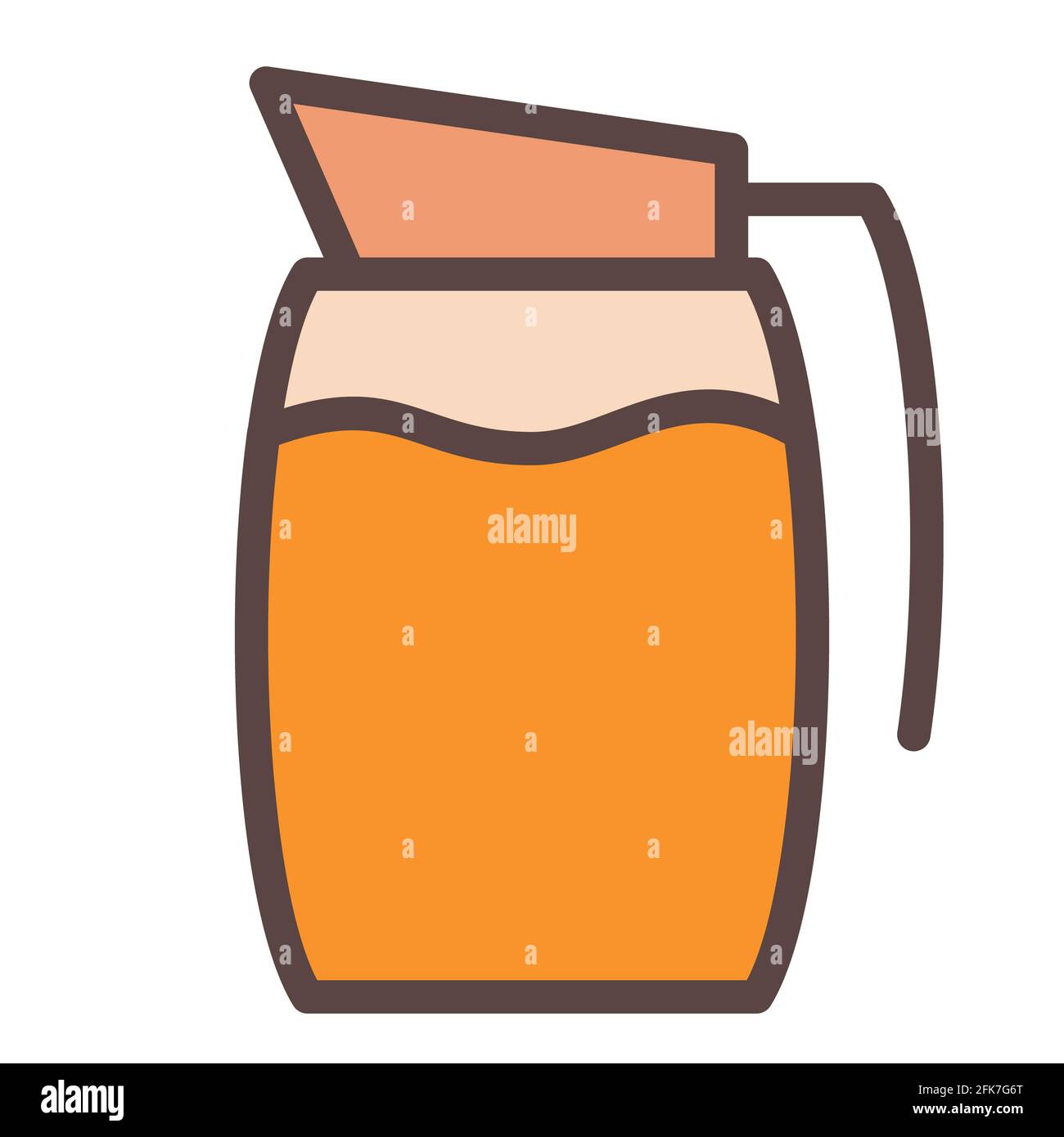 infuse water juice single isolated icon with filled line style vector ...