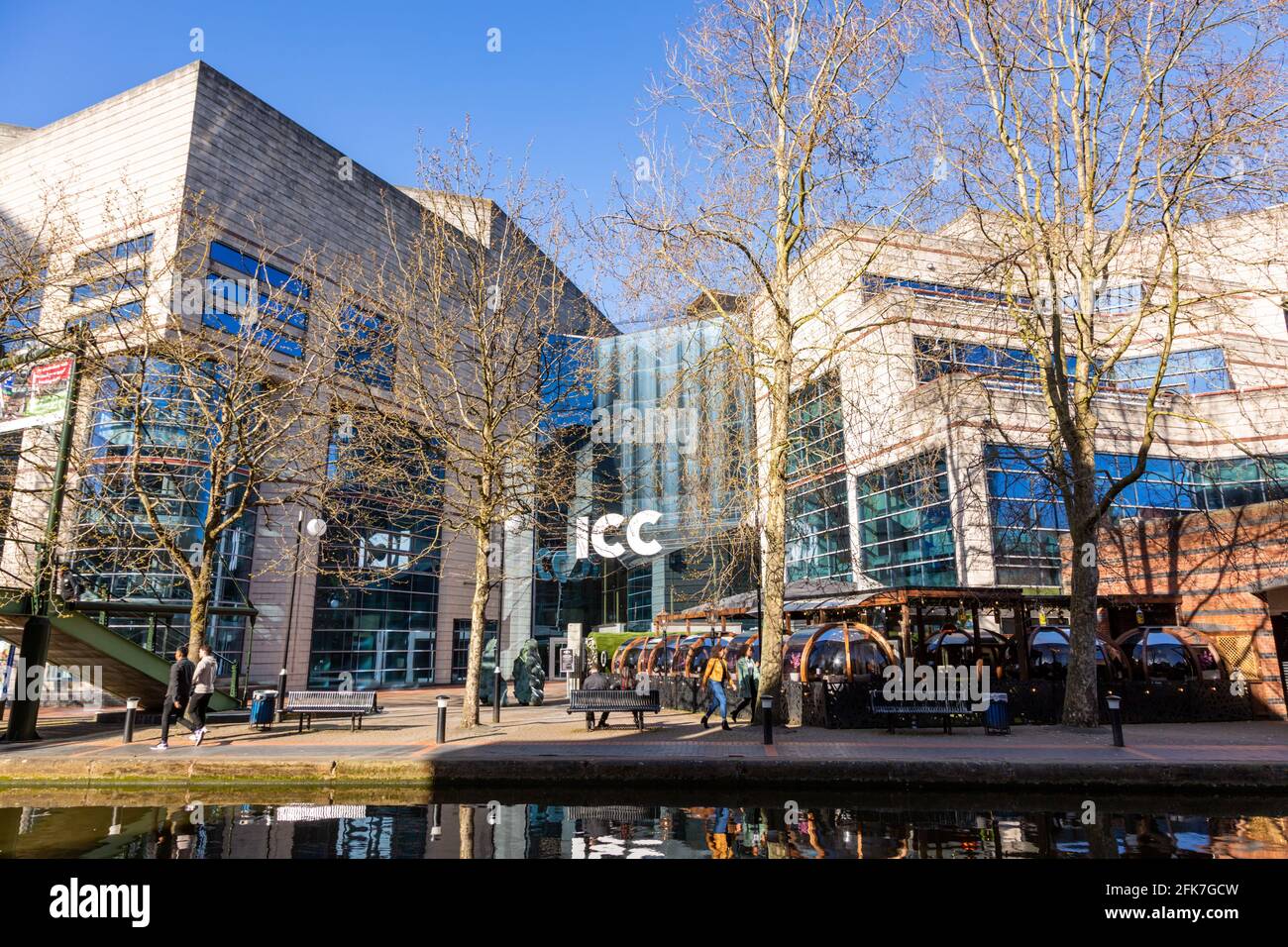 The ICC (International Convention Centre) on a sunny spring morning ...