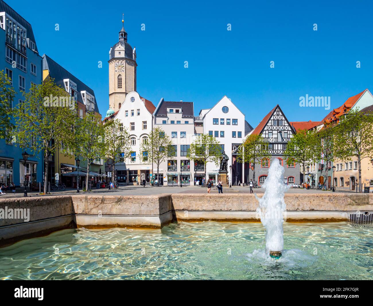 View of the market square of Jena in Thuringia Stock Photo - Alamy