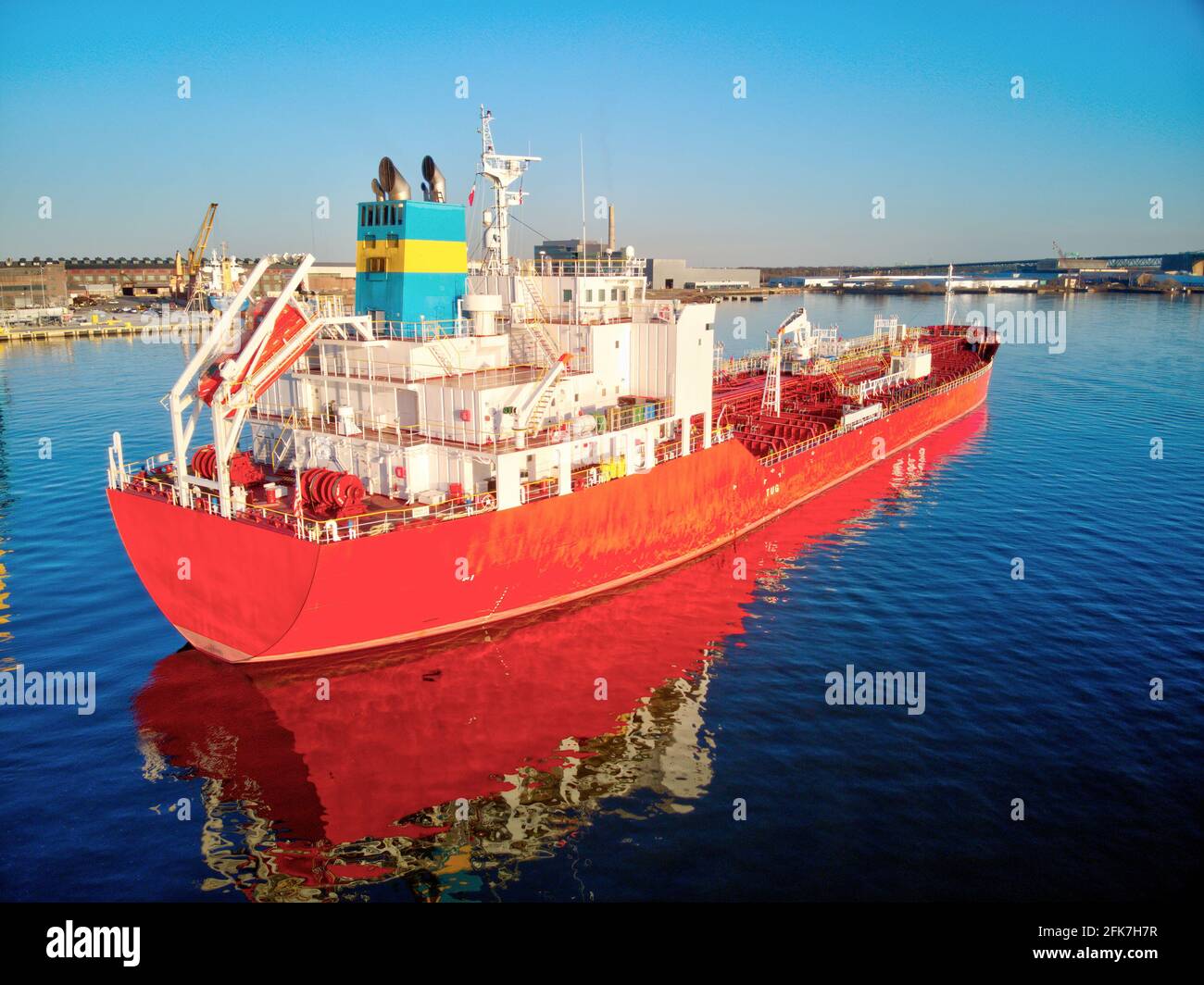 Cargo Ship in the Delaware River Stock Photo - Alamy