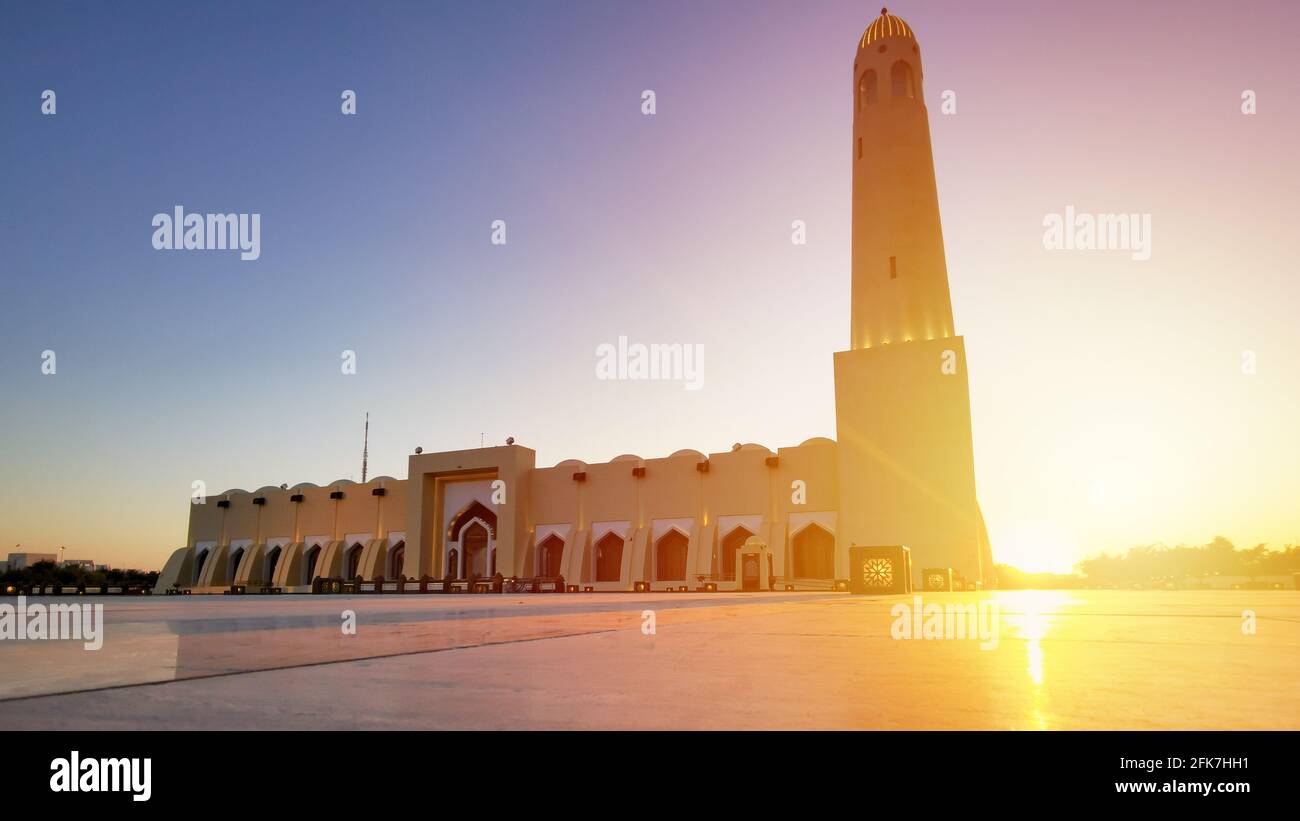 Imam Abdul Wahab Mosque: The Qatar State Grand Mosque Mosque Stock ...