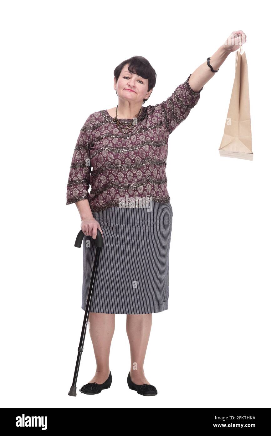 Elderly person walking stick Cut Out Stock Images & Pictures - Alamy