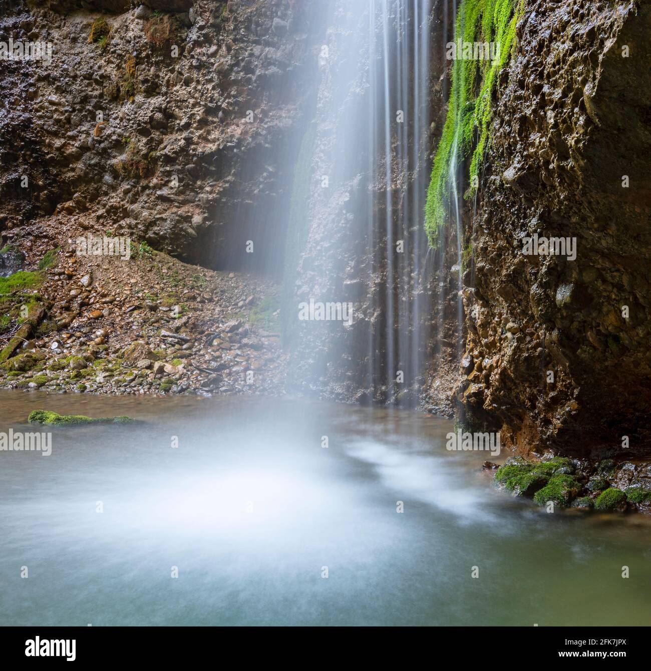 Little waterfall in the Allgau Alps. Bavaria, Germany Stock Photo - Alamy