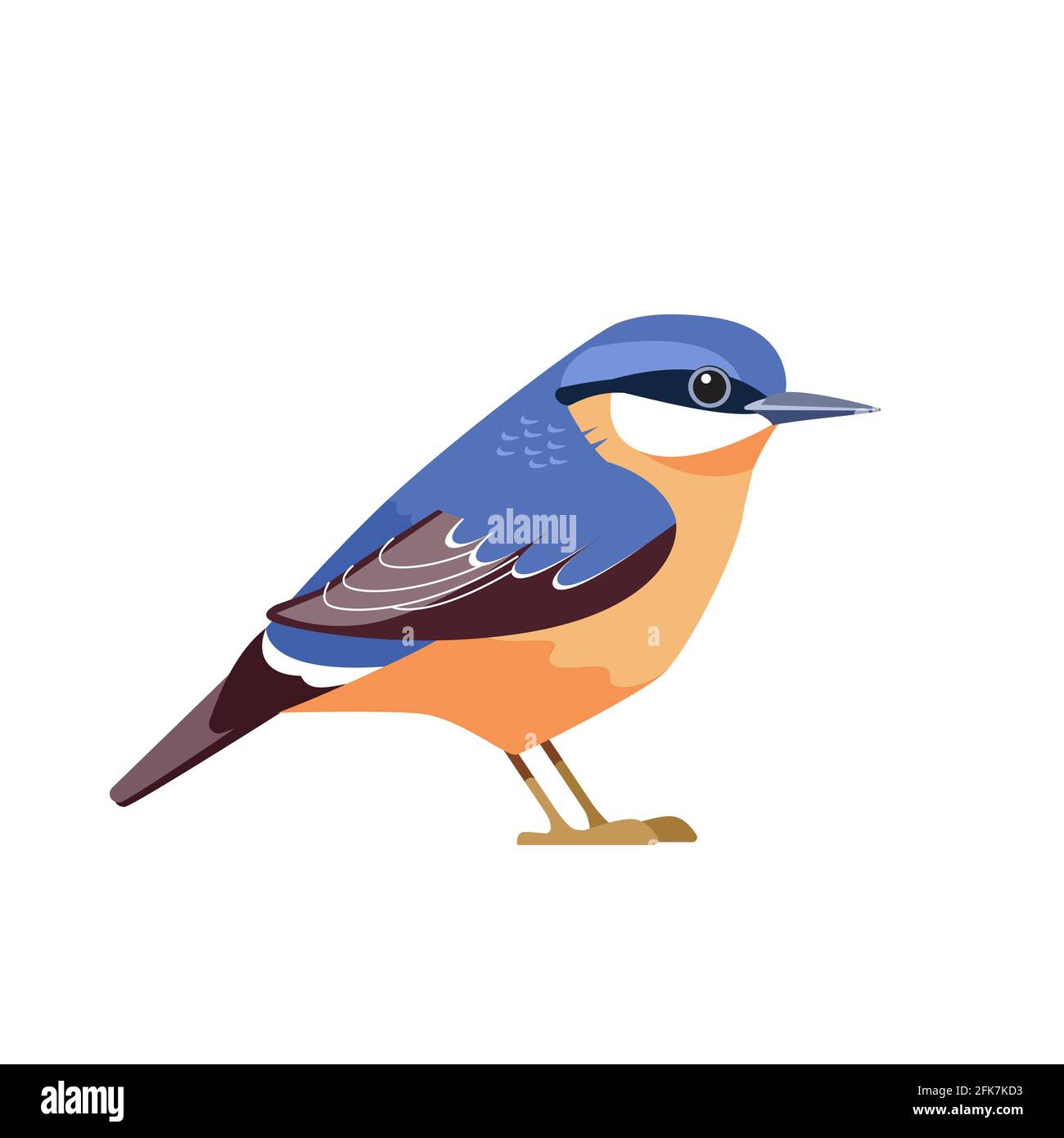 Nuthatch tree winter Stock Vector Images - Alamy