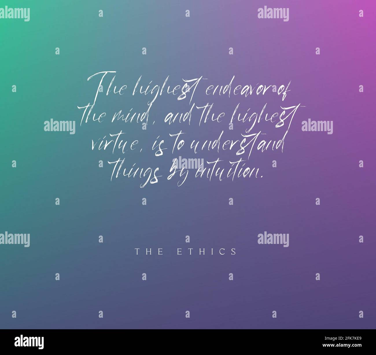 Inspirational quote about intuition on a gradient background Stock ...