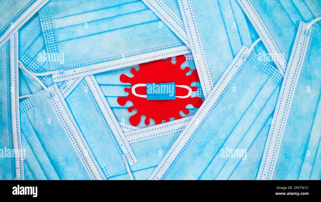 Background of medical masks that protect against viruses Stock Photo ...