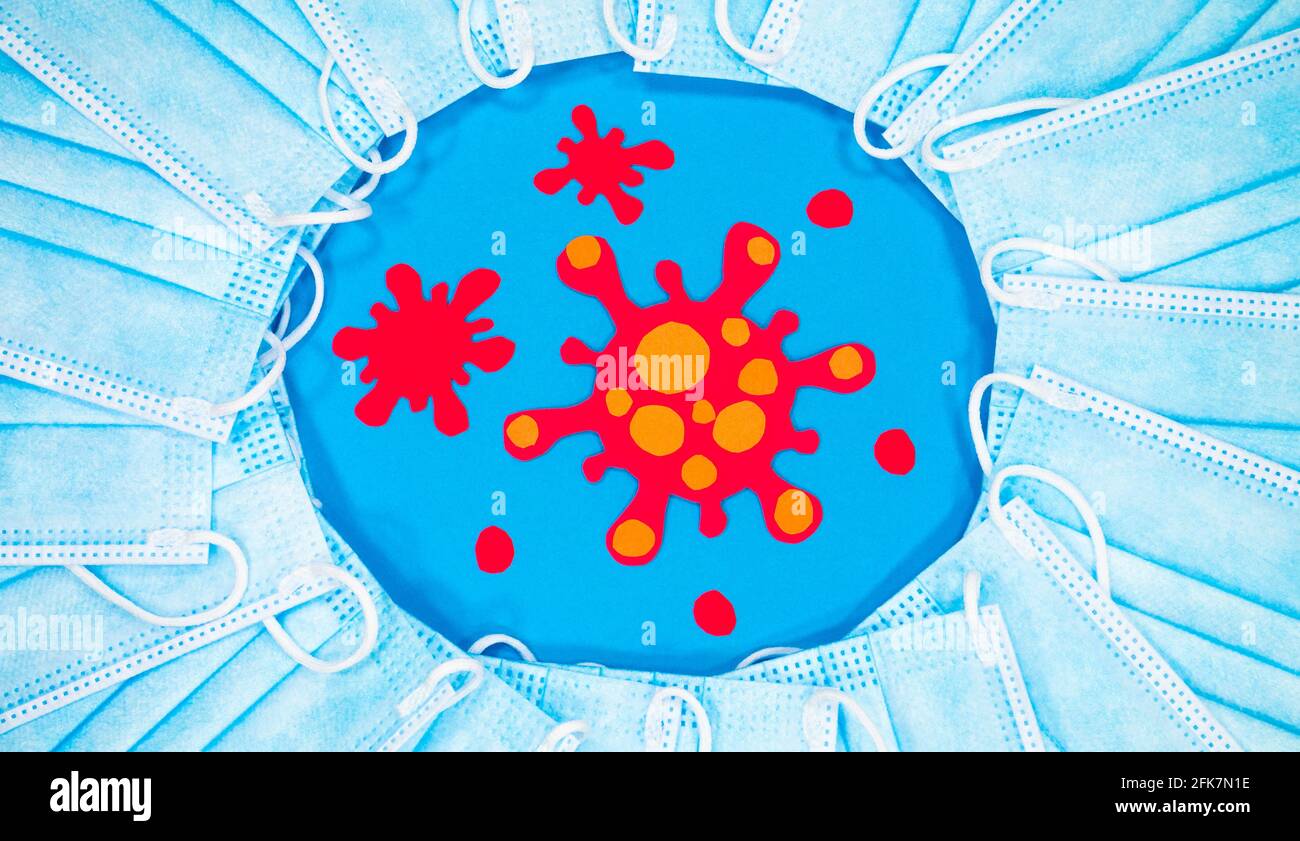 Concept of fight against virus, danger and public health risk disease ...