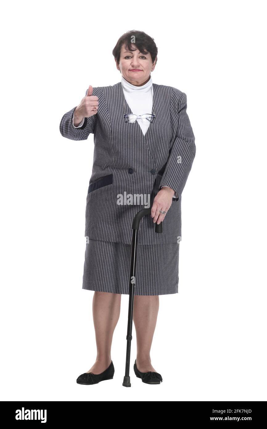 Elegant old lady with walking stick hi-res stock photography and images ...