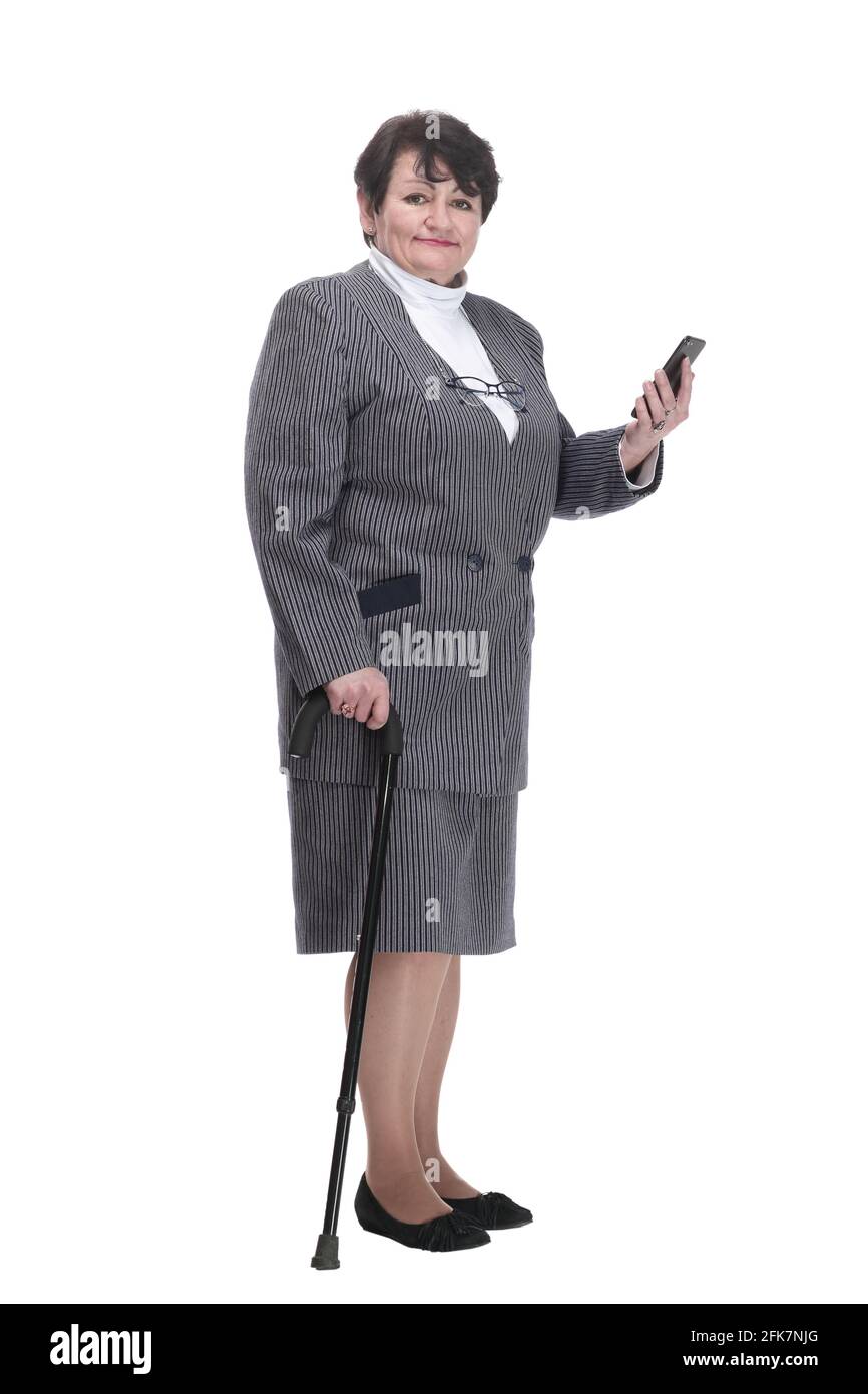 Elegant old lady with walking stick hi-res stock photography and images ...