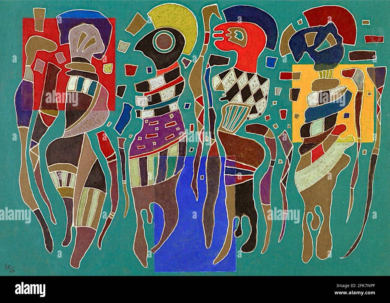 The three figures painting hi-res stock photography and images - Alamy