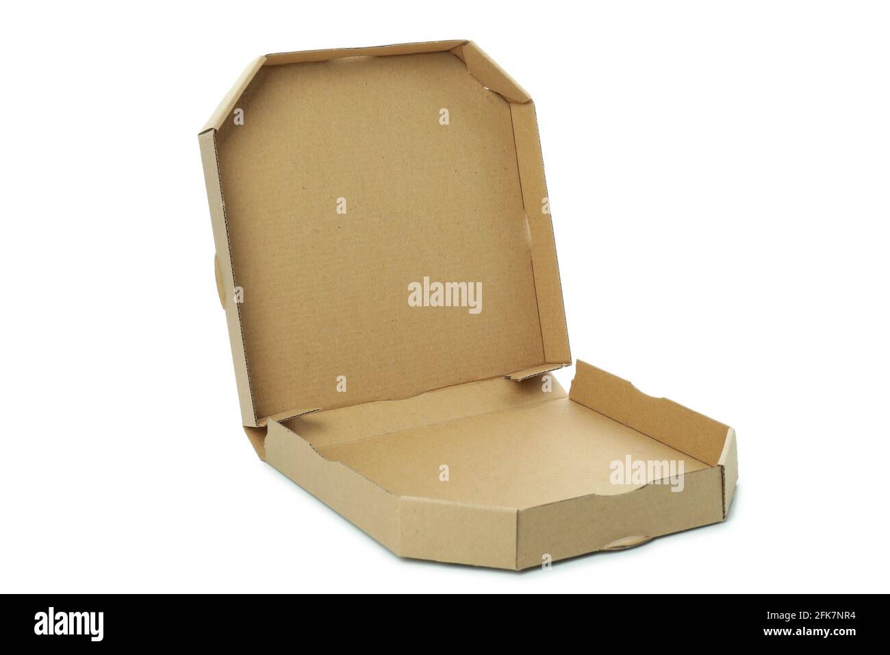 Paper pizza box isolated on white background Stock Photo - Alamy