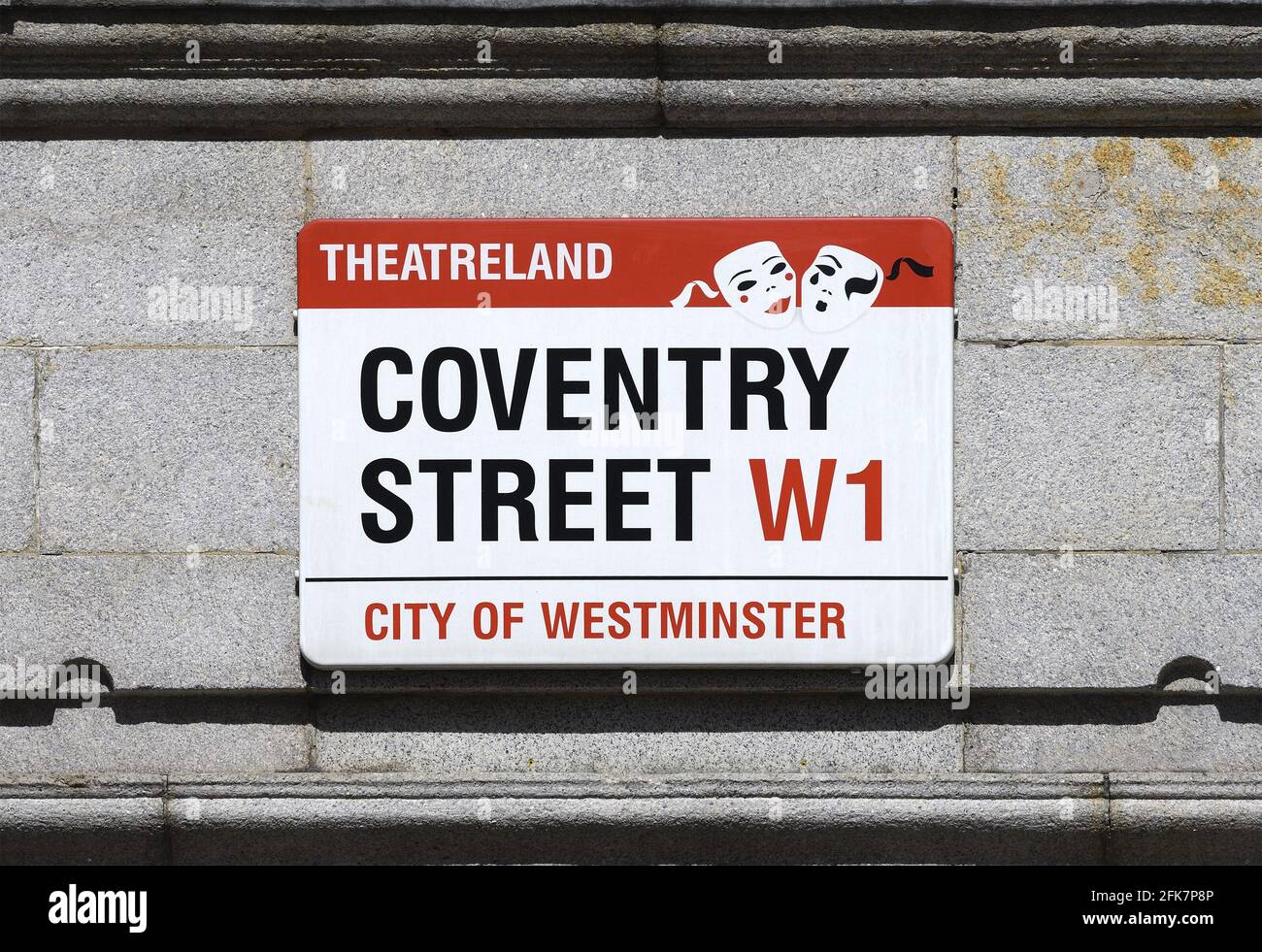 London, England, UK. Street sign: Coventry Street, W1 Stock Photo - Alamy