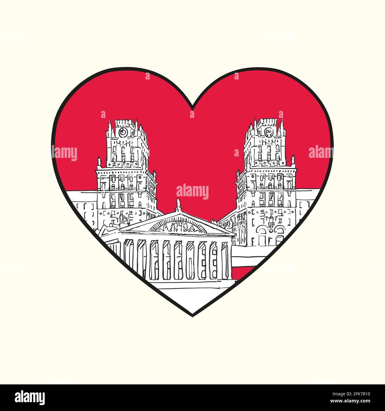 Sunset aerial panorama historic Stock Vector Images - Alamy