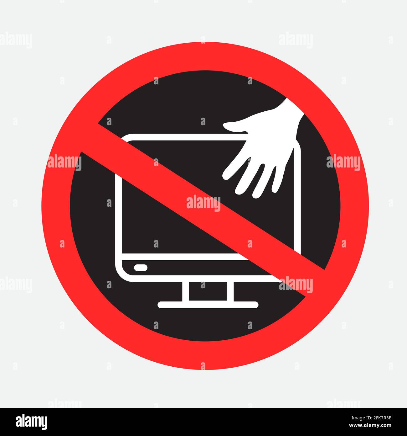 Hands on screen background Stock Vector Images - Alamy