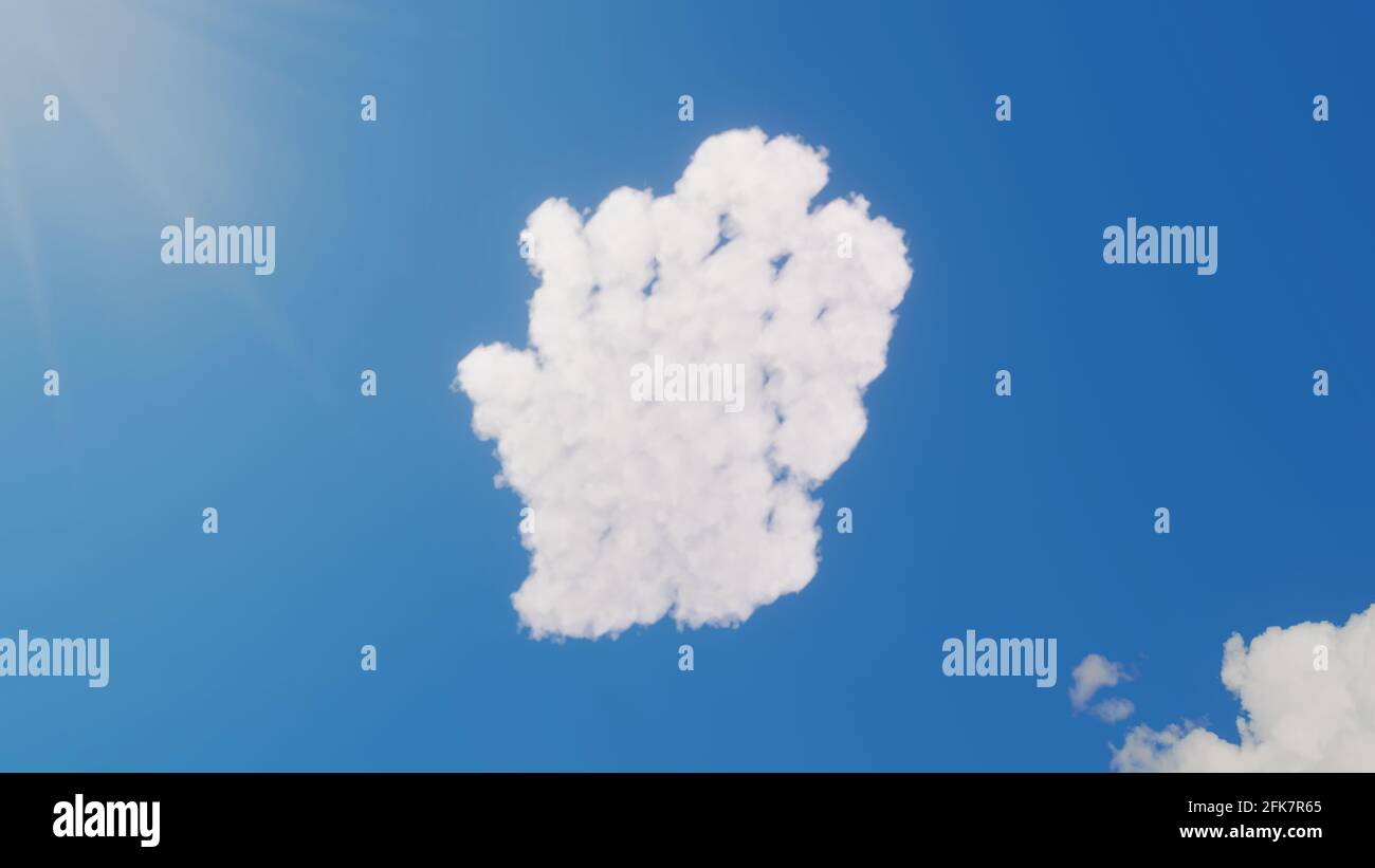 3d rendering of white fluffy clouds in shape of symbol of medical ...