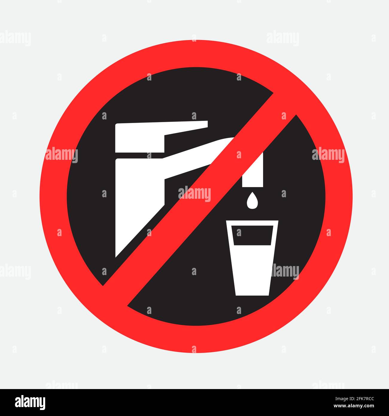 prohibition dark sign no use water from tap Stock Vector Image & Art ...
