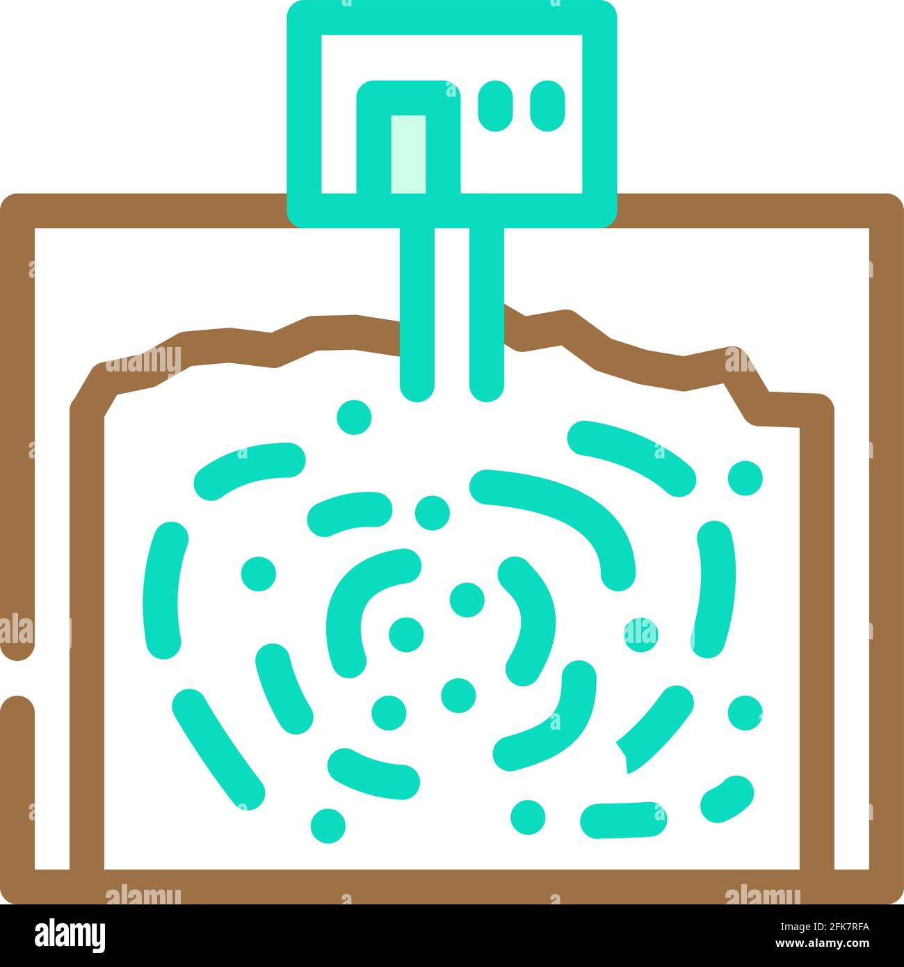 underground storage bacteria biogas color icon vector illustration ...