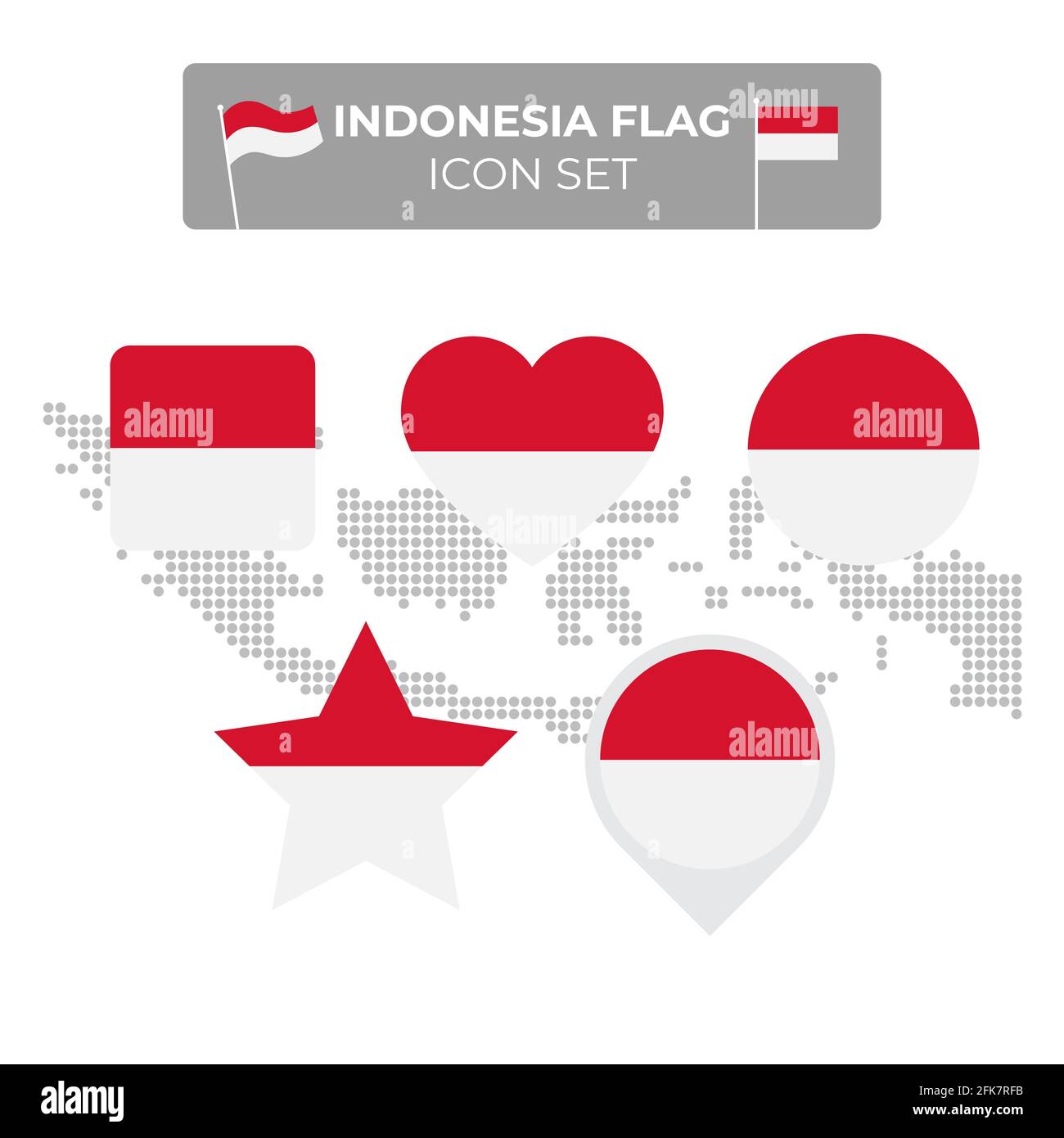 Jakarta flag map background Cut Out Stock Images & Pictures - Alamy