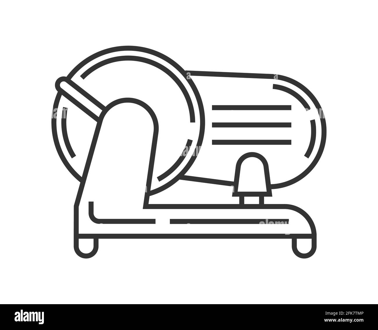 Food slicer pixel perfect icon vector. Kitchen small appliances line ...