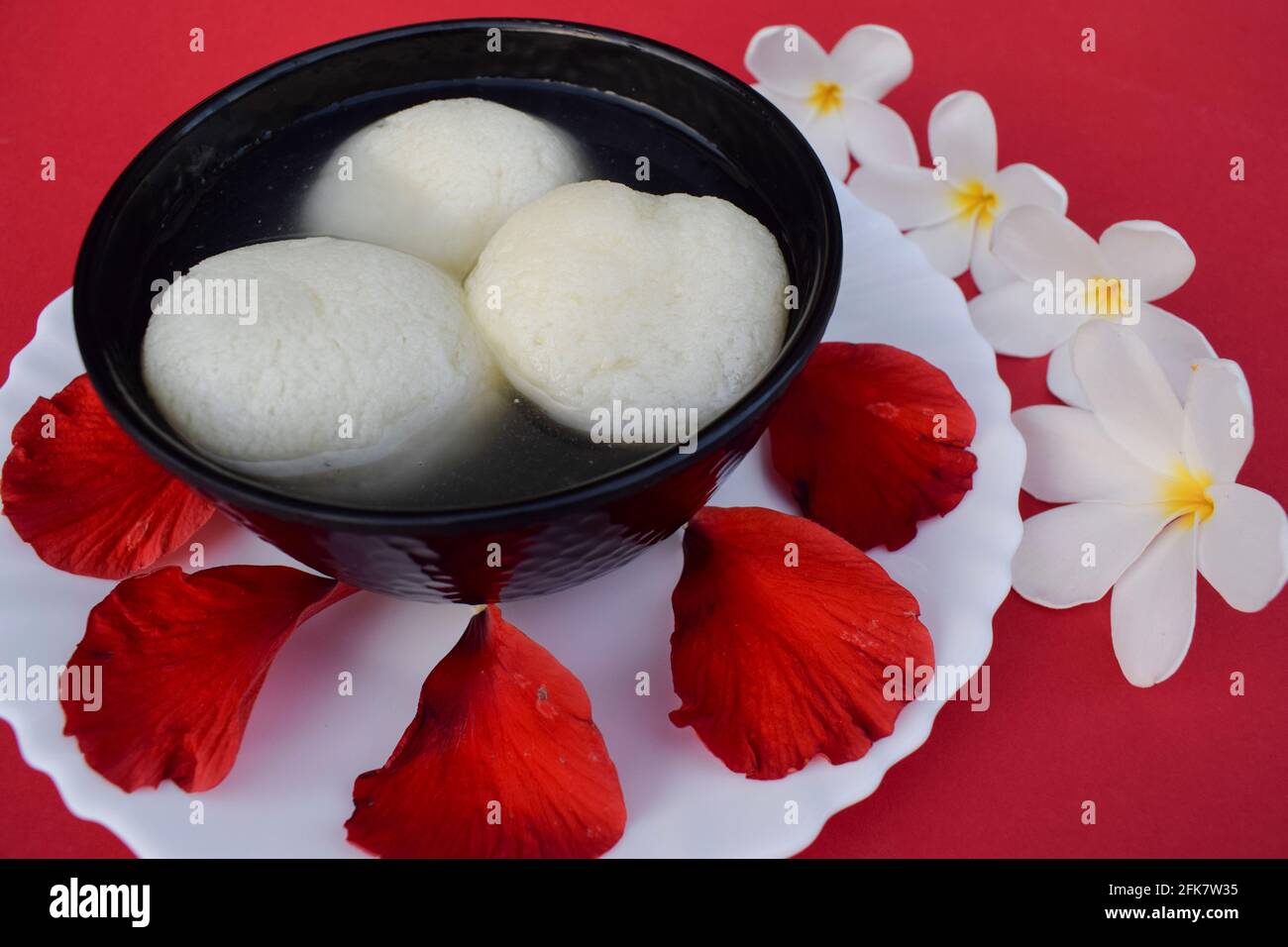 Traditional popular Indian sweet dish big size Rasgulla or rosogula ...