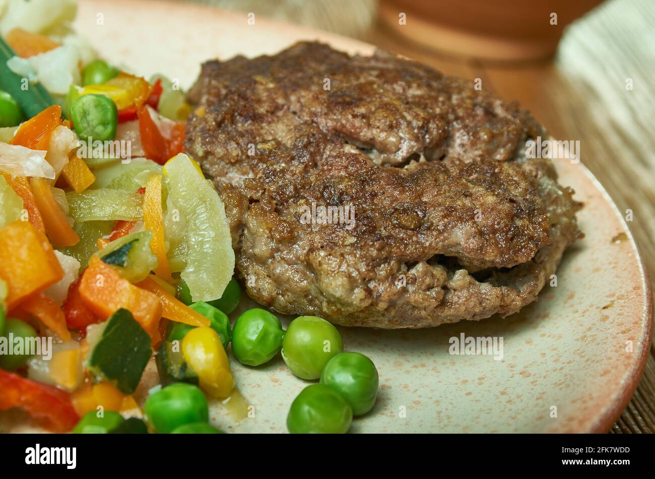 Hakkebof - Danish variety of a hamburger patty Stock Photo - Alamy