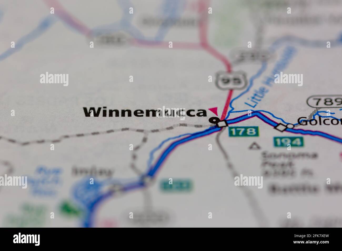 Winnemucca map hi-res stock photography and images - Alamy