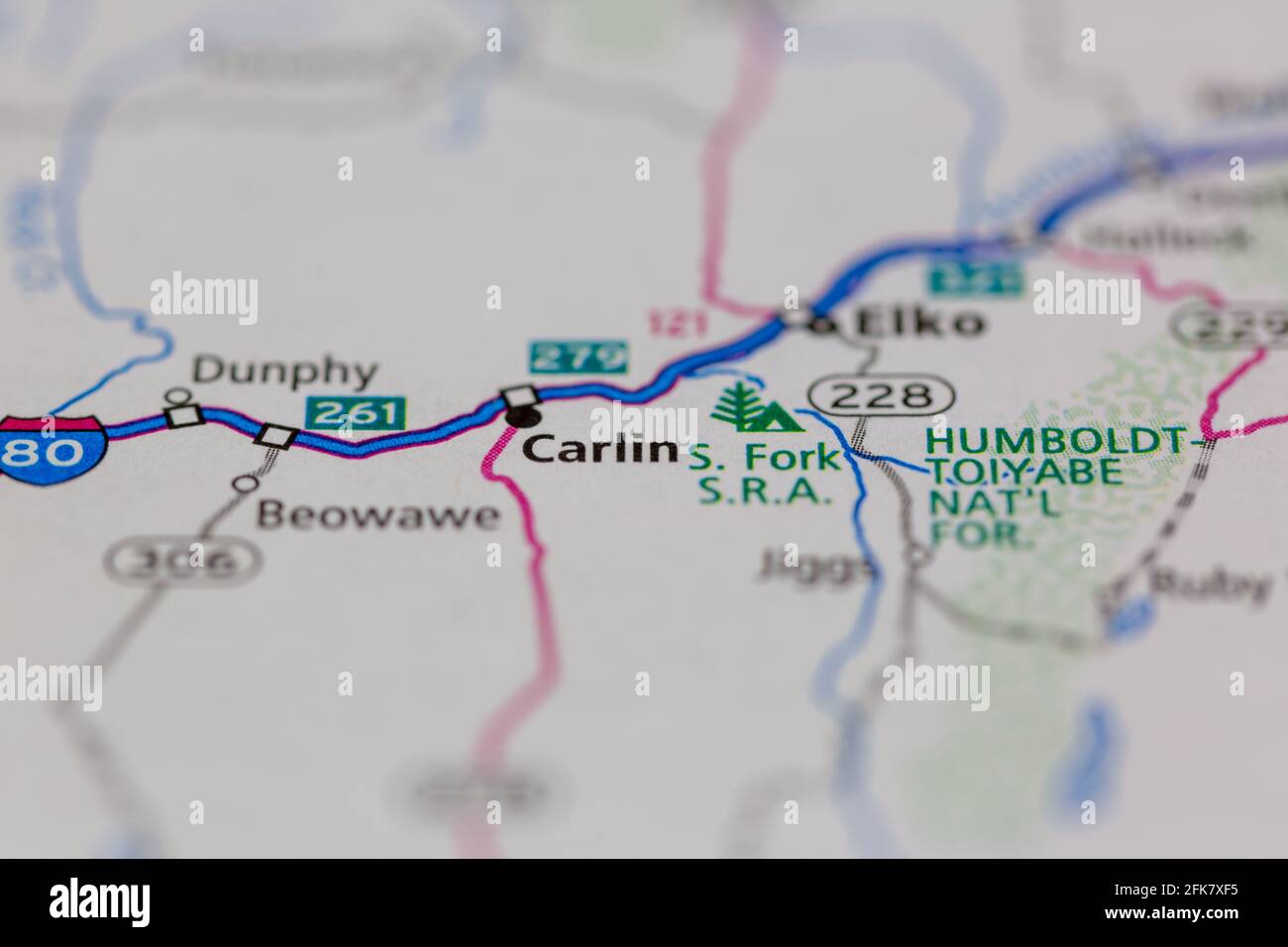 Carlin California USA shown on a Geography map or road map Stock Photo ...