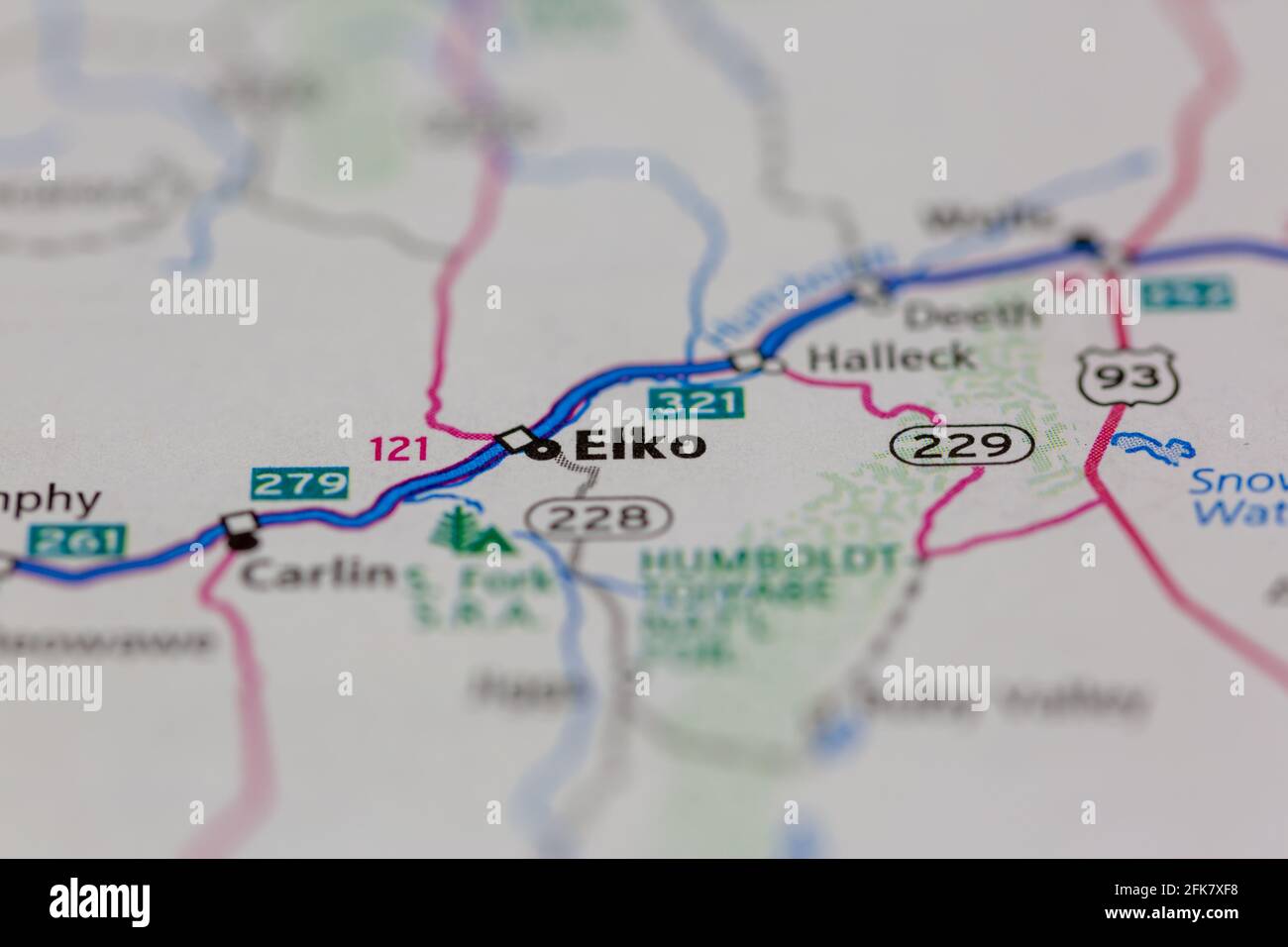 Elko california map hi-res stock photography and images - Alamy